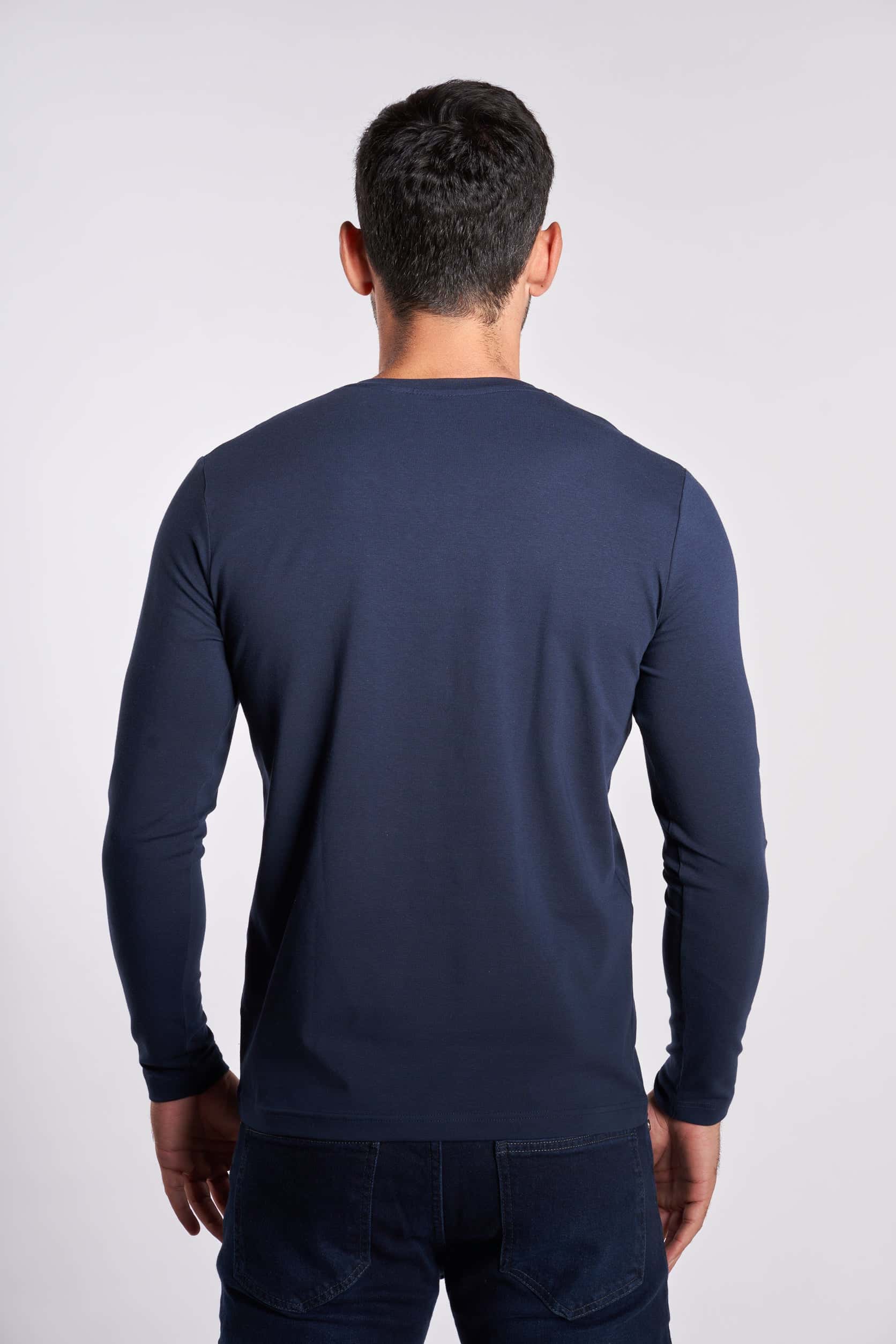 Basic T-shirt: Navy Long Sleeves Essential Wear for Every Wardrobe ...